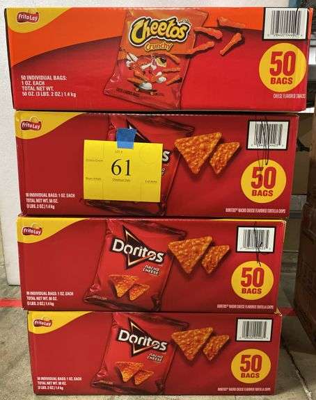 (4) BOXES OF CHIPS - CHEETOS & DORITOS - Earl's Auction Company
