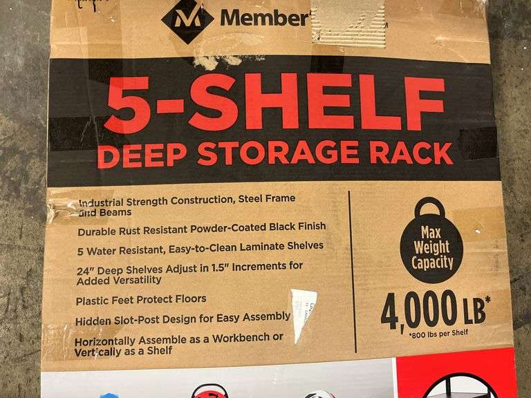 5 SHELF DEEP STORAGE RACK IN BOX - Earl's Auction Company
