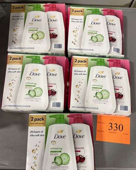 (5) BOXES DOVE BODY WASH (2 BOTTLES PER BOX) - Earl's Auction Company