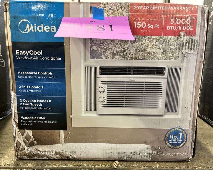MIDEA EASYCOOL WINDOW AIR CONDITIONER IN BOX - Earl's Auction Company