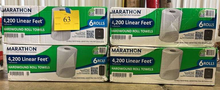 (4) BOXES OF MARATHON PAPER TOWEL ROLLS - Earl's Auction Company