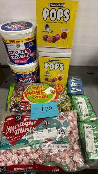 MISC LOT OF CANDY/ MINTS/ GUM - SEE PHOTOS - Earl's Auction Company