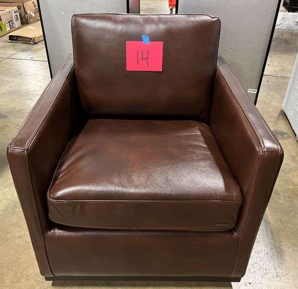 COLE & RYE MODERN FARMHOUSE SWIVEL ACCENT CHAIR - BROWN - Earl's ...