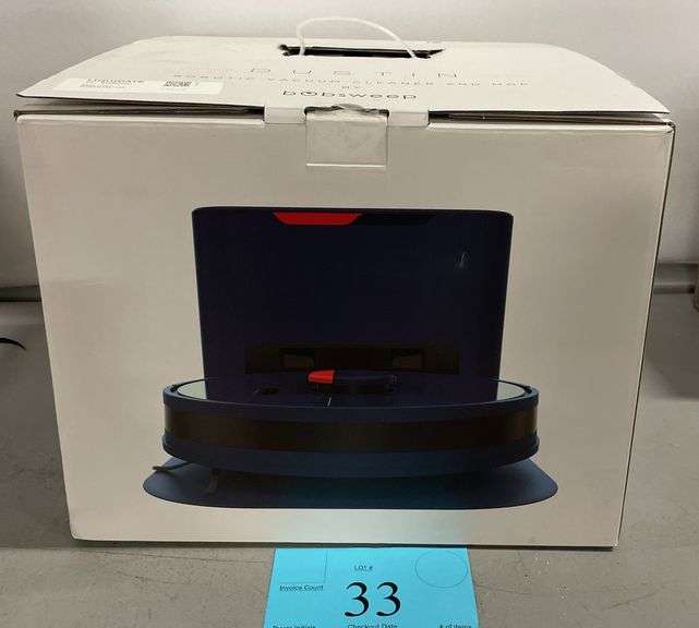BOBSWEEP DUSTIN ROBOT VACUUM IN BOX - NAVY - Earl's Auction Company