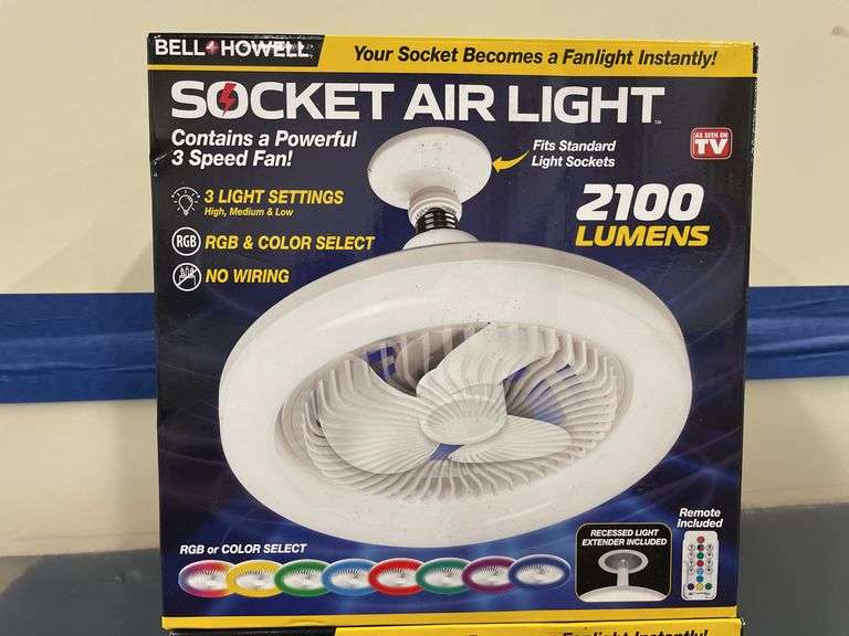 (3) SOCKET AIR LIGHTS IN BOXES - Earl's Auction Company
