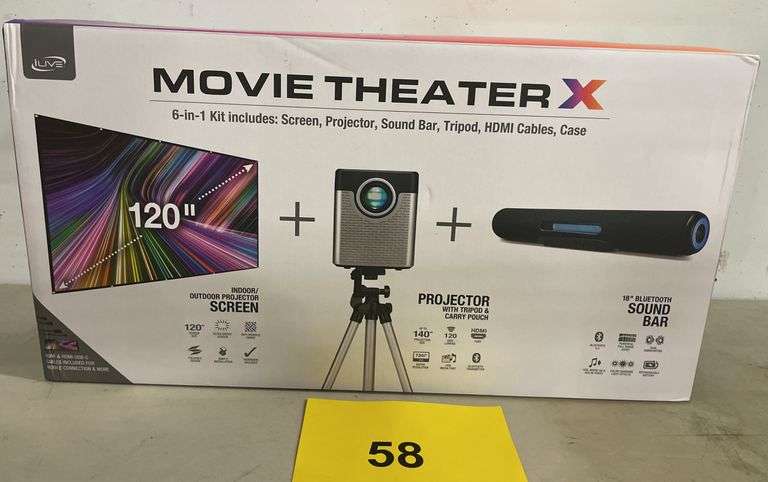 ILIVE MOVIE THEATER X IN BOX - Earl's Auction Company
