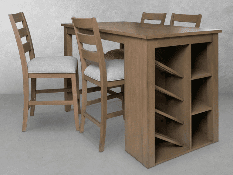 ABBYSON LIVING KAYLEN 5PC DINING SET W/ STORAGE IN BOX - NATURAL - Earl ...