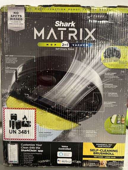 SHARK MATRIX ROBOTIC VACUUM & MOP IN BOX - Earl's Auction Company