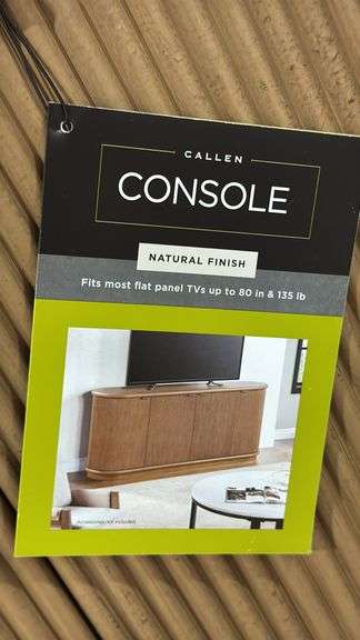 CALLEN NATURAL FINISH CONSOLE - Earl's Auction Company