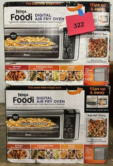 AS IS - (2) NINJA FOODI DIGITAL AIR FRY OVENS IN BOXES - Earl's Auction ...