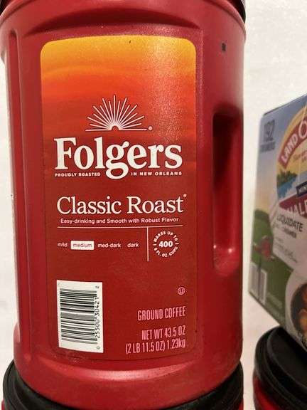 8PC COFFEE LOT - FOLGERS & CREAMER - Earl's Auction Company