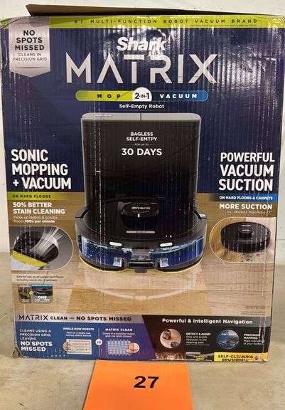 SHARK MATRIX ROBOTIC VACUUM & MOP IN BOX - Earl's Auction Company