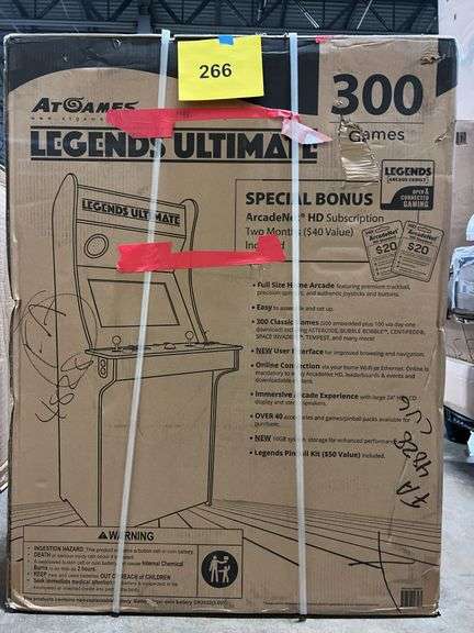 ATGAMES LEGENDS ULTIMATE ARCADE GAME CABINET IN BOX - Earl's Auction ...