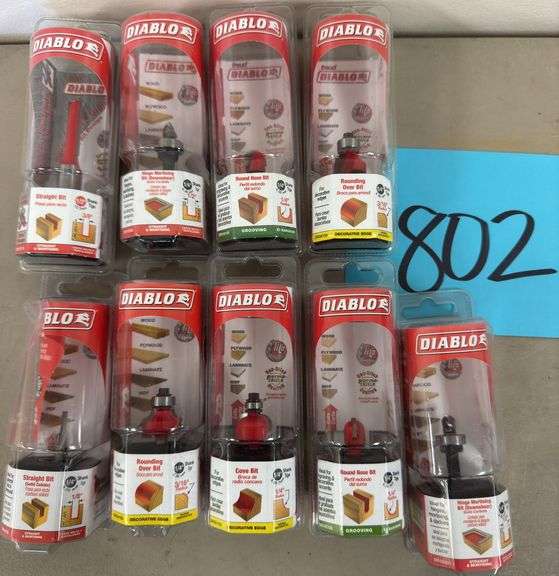 (9) DIABLO ROUTER BITS - Earl's Auction Company