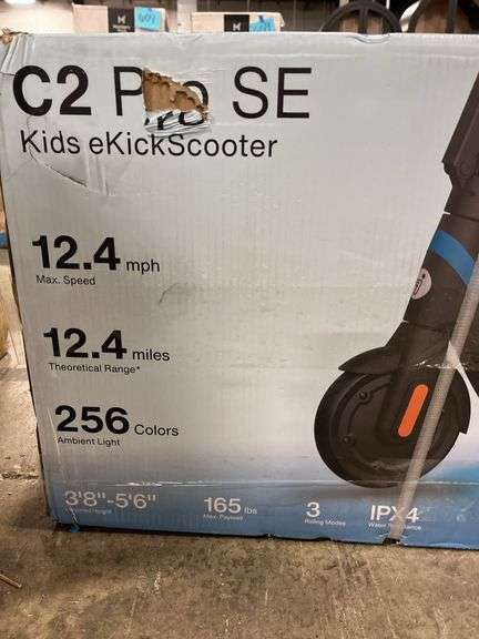 NINEBOT C2 PRO SE KIDS EKICK SCOOTER IN BOX - Earl's Auction Company