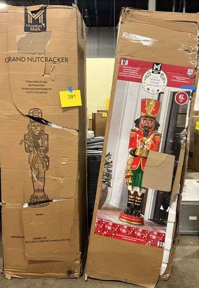 (2) PRE LIT 6FT GRAND NUTCRACKERS IN BOXES - Earl's Auction Company