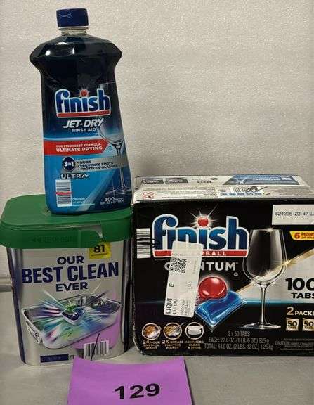 3PC DISHWASHING LOT - CASCADE & FINISH - Earl's Auction Company