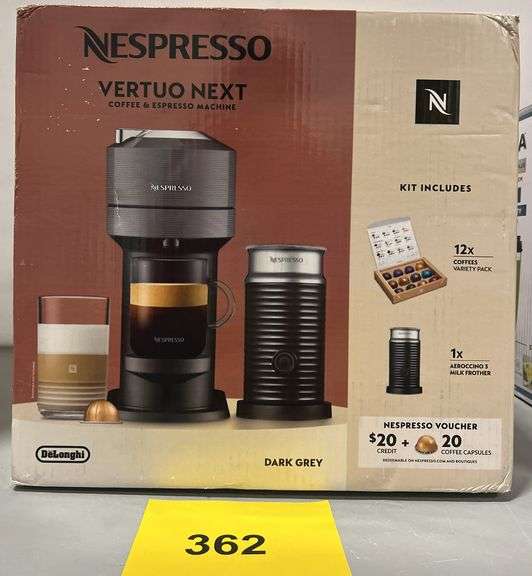 NESPRESSO VERTUO NEXT COFFEE & ESPRESSO MACHINE IN BOX - Earl's Auction ...
