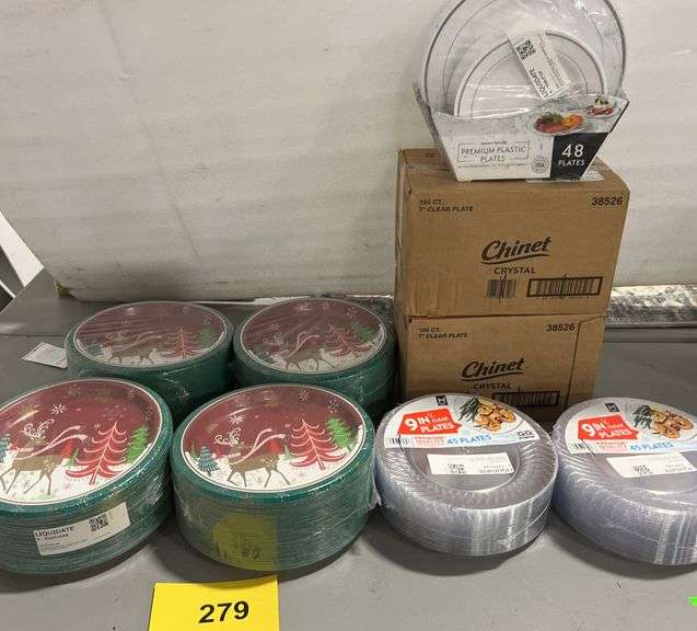 (9) PACKS OF PAPER/ PLASTIC PLATES - Earl's Auction Company