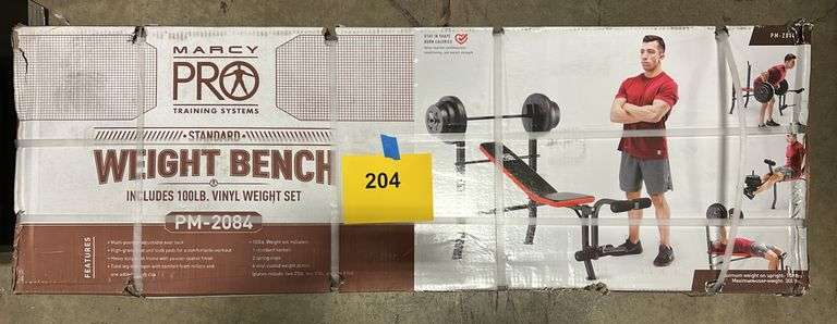 MARCY PRO STANDARD WEIGHT BENCH IN BOX - Earl's Auction Company