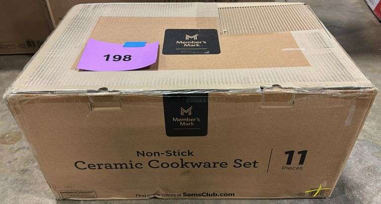 11PC CERAMIC COOKWARE SET IN BOX - CREAM - Earl's Auction Company