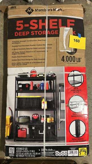(1) 5 SHELF DEEP STORAGE RACK IN BOX - Earl's Auction Company