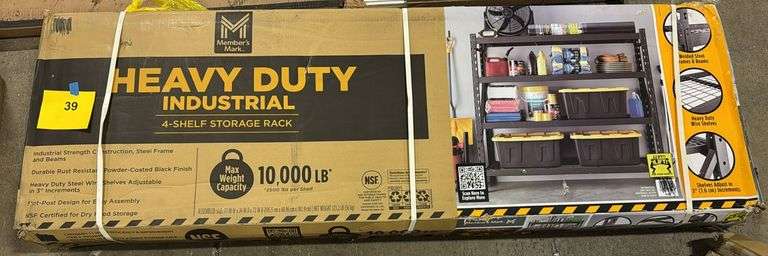 HEAVY DUTY 4 SHELF STORAGE RACK IN BOX - Earl's Auction Company
