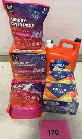 5PC MM LAUNDRY LOT - DRYER SHEETS, PACS, LIQUID - Earl's Auction Company