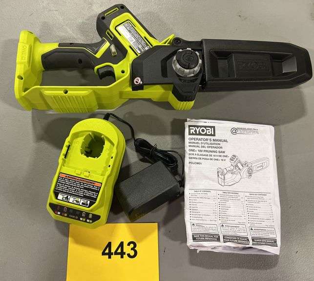 RYOBI 18V PRUNING SAW W/ CHARGER (NO BATTERY) - Earl's Auction Company