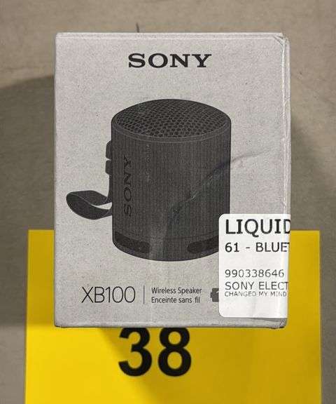 SONY XB100 PORTABLE BLUETOOTH SPEAKER IN BOX - Earl's Auction Company