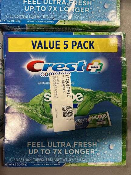 (4) PACKS OF TOOTHPASTE - COLGATE, CREST & SENSODYNE - Earl's Auction ...