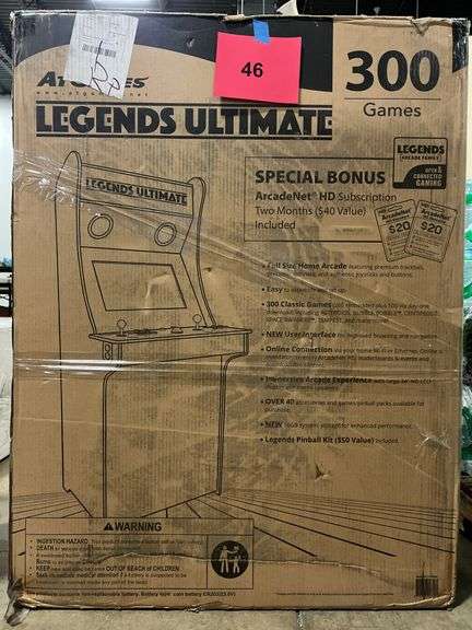 ATGAMES LEGENDS ULTIMATE ARCADE GAME CABINET IN BOX - Earl's Auction ...