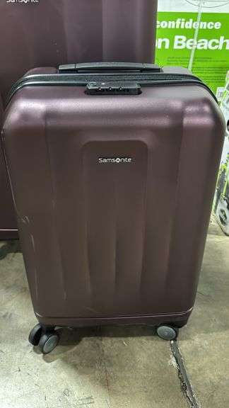 SAMSONITE 2PC HARDSHELL ROLLING LUGGAGE SET - PURPLE - Earl's Auction ...