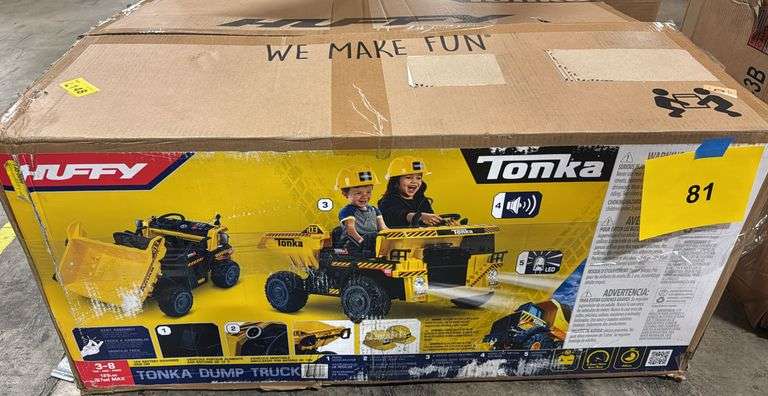 HUFFY TONKA KIDS RIDE ON IN BOX - Earl's Auction Company