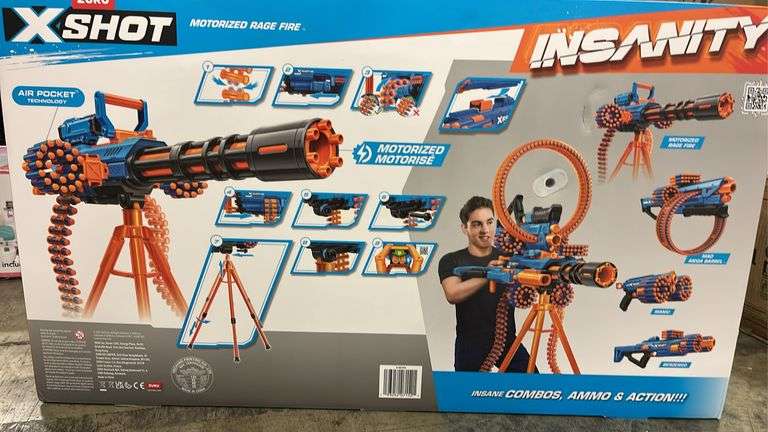 KIDS ZURU XSHOT MOTORIZED RAGE FIRE INSANITY GUN SET - Earl's Auction ...
