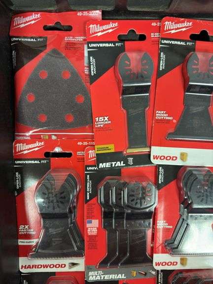 (20) PACKS OF MILWAUKEE MULTI TOOL ATTACHMENTS - Earl's Auction Company