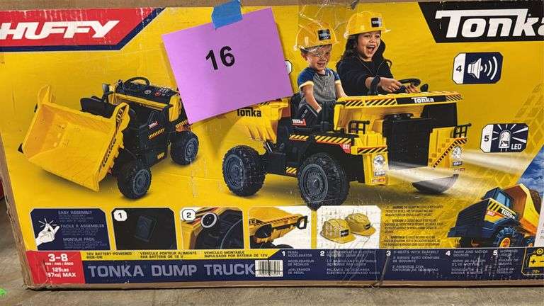 HUFFY TONKA KIDS RIDE ON IN BOX - Earl's Auction Company