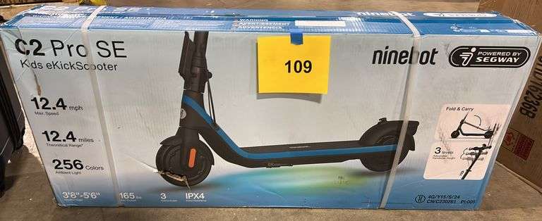 NINEBOT C2 PRO SE KIDS EKICK SCOOTER IN BOX - Earl's Auction Company