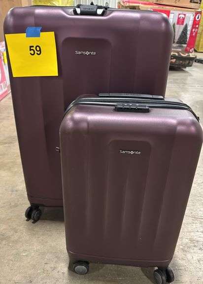 SAMSONITE 2PC HARDSHELL ROLLING LUGGAGE SET - PURPLE - Earl's Auction ...