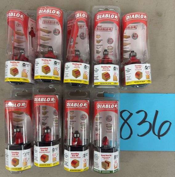 (9) DIABLO ROUTER BITS - Earl's Auction Company