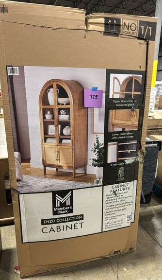 ENZO COLLECTION CABINET IN BOX - NATURAL - Earl's Auction Company