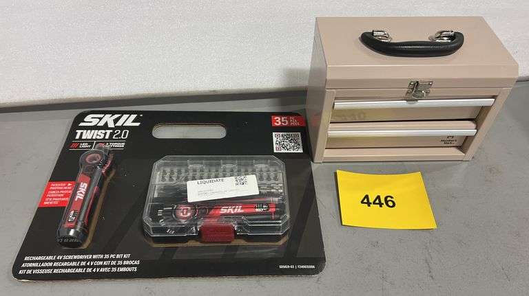 HOUSEHOLD TOOL LOT - SKIL SCREWDRIVER & MINI TOOLBOX W/ TOOLS - Earl's ...