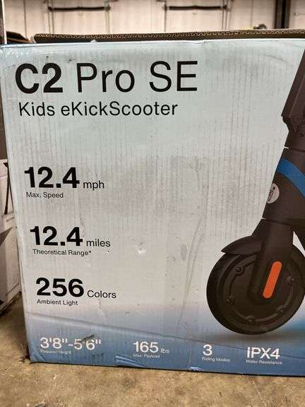 NINEBOT C2 PRO SE KIDS EKICK SCOOTER IN BOX - Earl's Auction Company