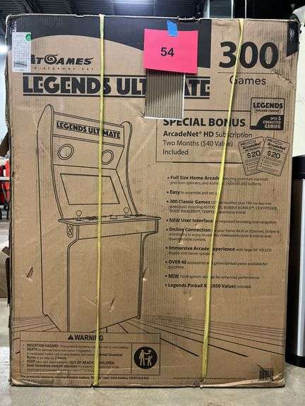 ATGAMES LEGENDS ULTIMATE ARCADE GAME CABINET IN BOX - Earl's Auction ...