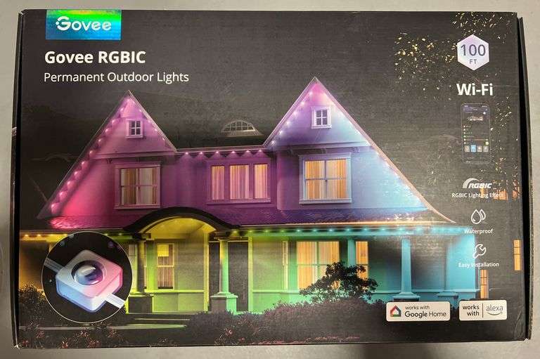 GOVEE RGBIC PERMANENT OUTDOOR LIGHTS IN BOX - Earl's Auction Company