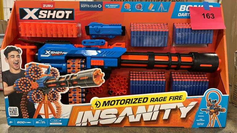KIDS ZURU XSHOT MOTORIZED RAGE FIRE INSANITY GUN SET - Earl's Auction ...