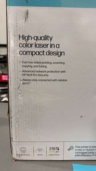 HP COLOR LASERJET PRO 3301CDW PRINTER IN BOX - Earl's Auction Company