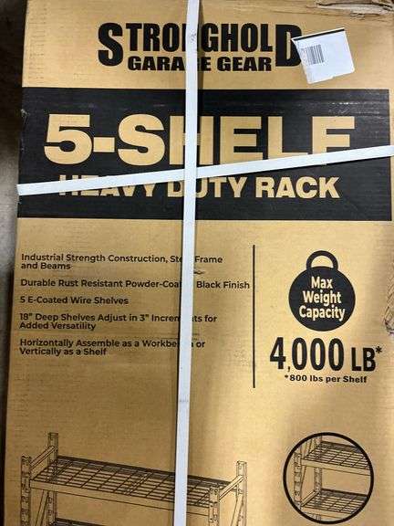 STRONGHOLD 5 SHELF HEAVY DUTY RACK I NBOX - Earl's Auction Company