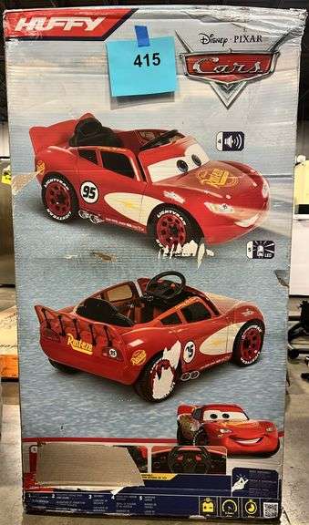 KIDS HUFFY CARS LIGHTNING MCQUEEN RIDE ON IN BOX - Earl's Auction Company