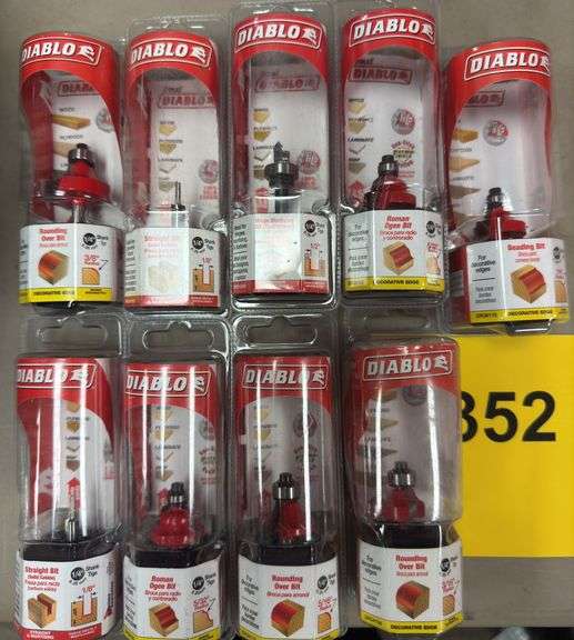 (9) DIABLO ROUTER BITS - Earl's Auction Company